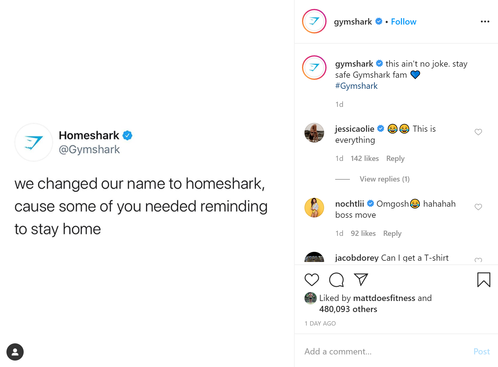 Gymshark’s Homeshark
